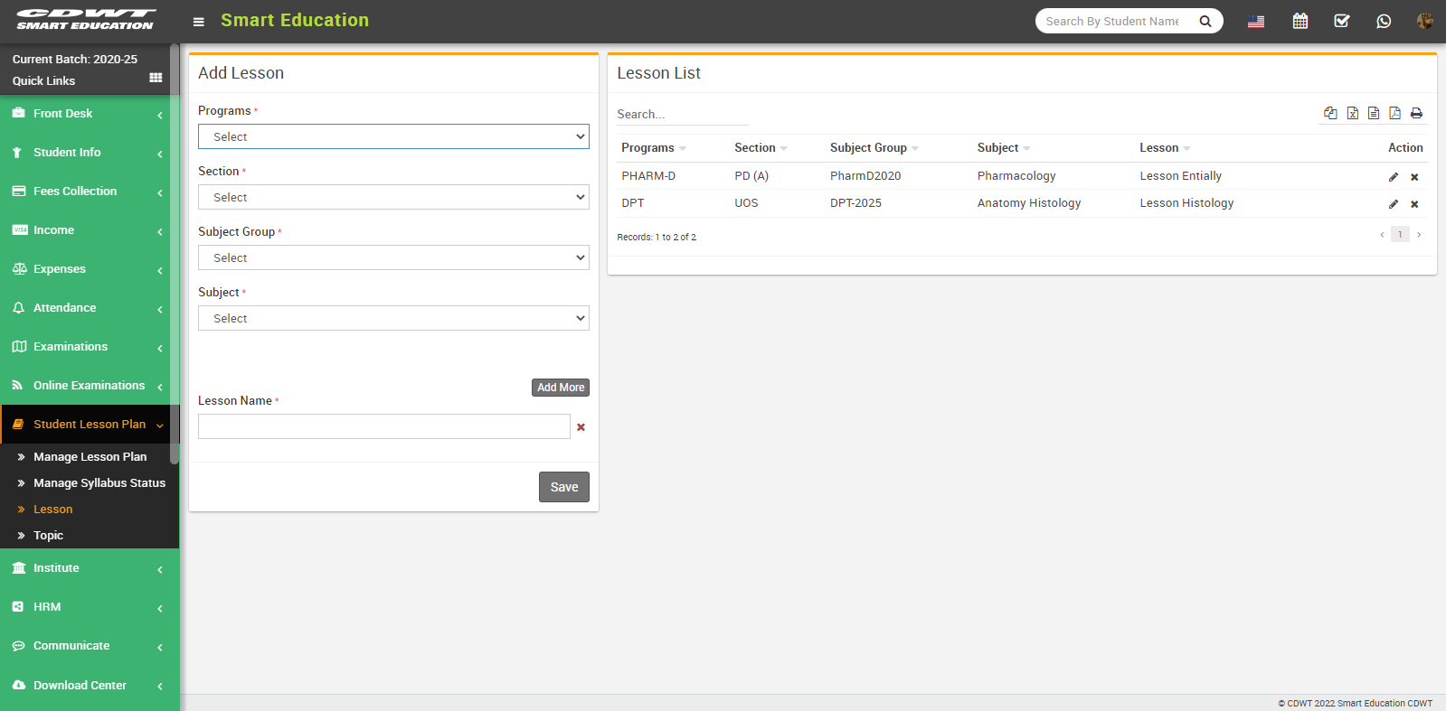 LESSON PLANNING - CDWT